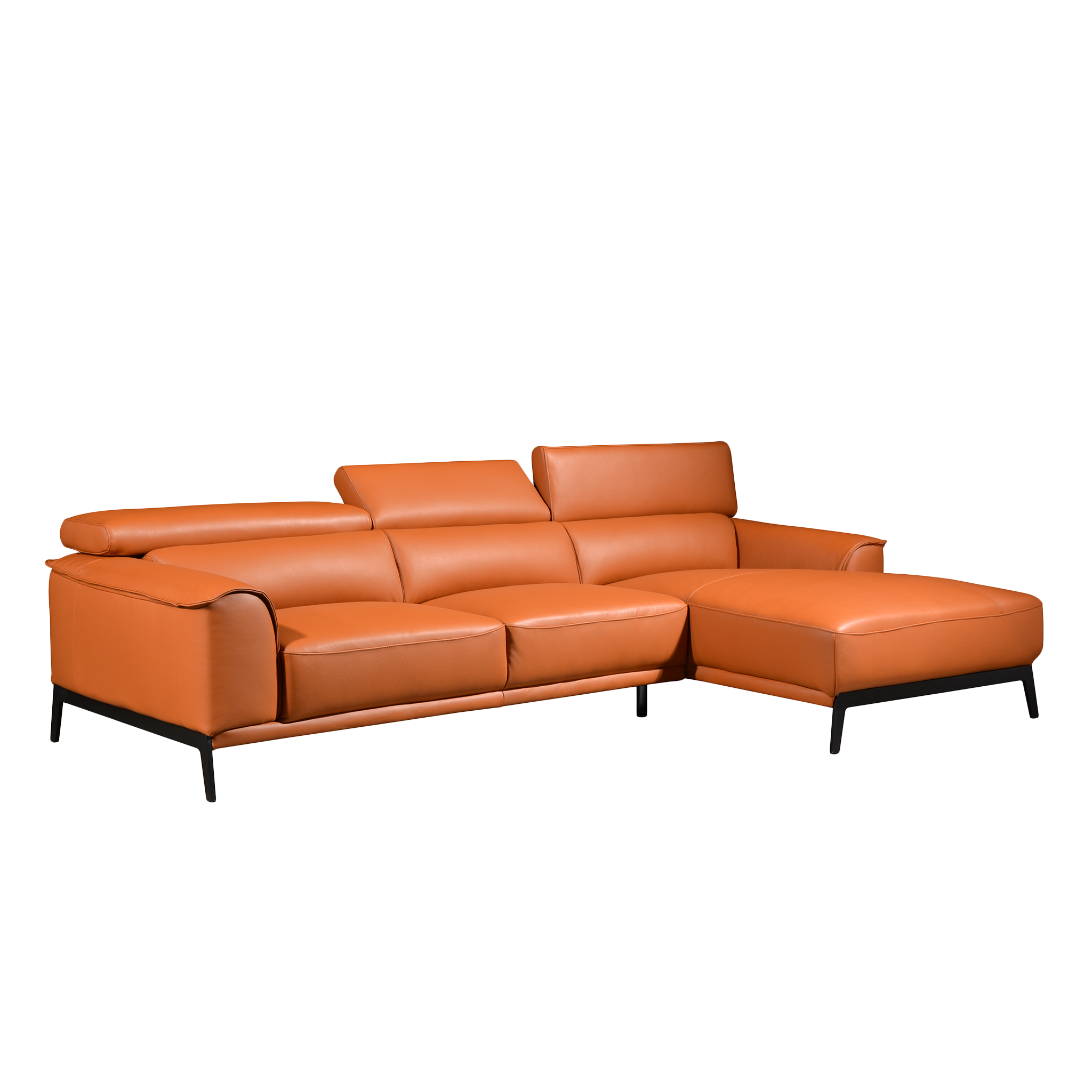 L-Shaped Sofa in Full Leather | Alessandro