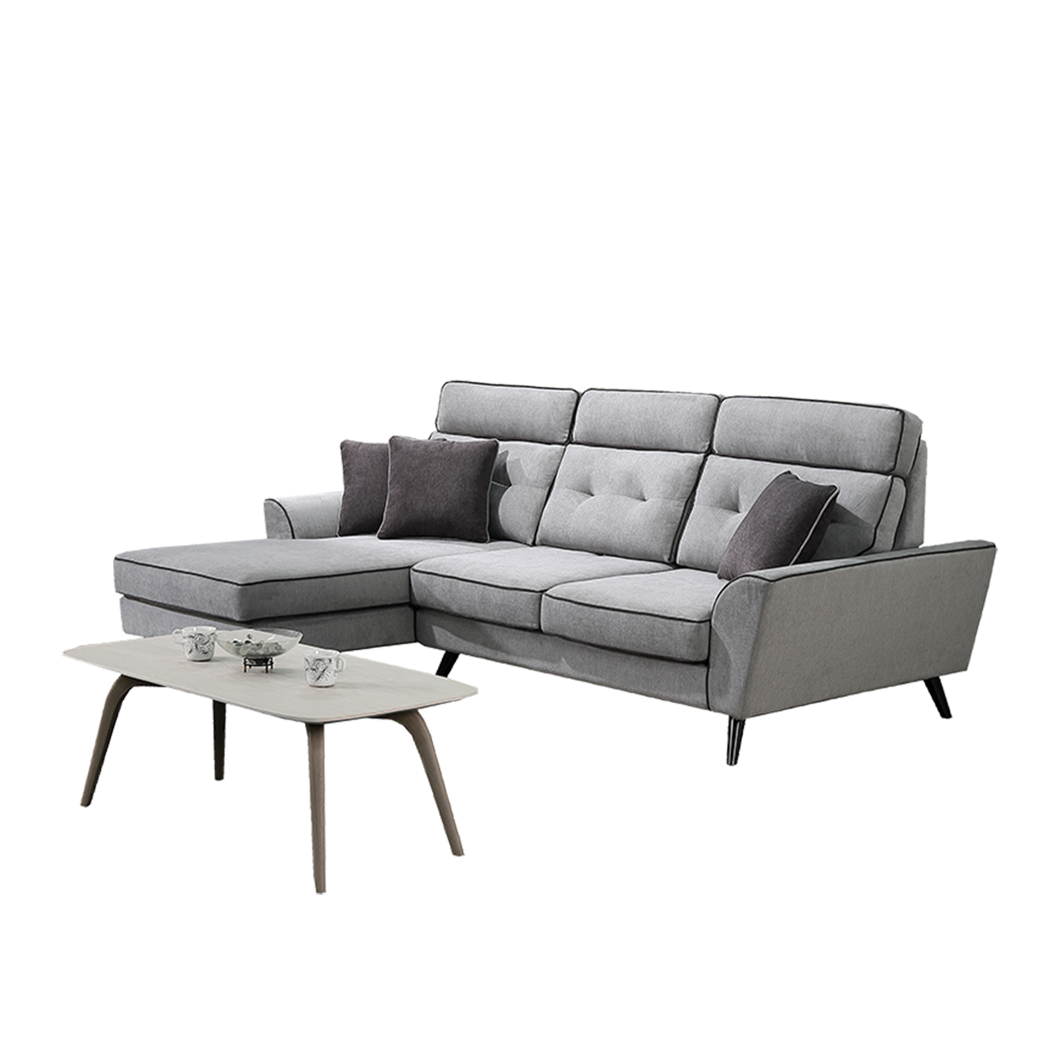 L-Shaped Functional Sofa in Fabric | Pasco Deluxe